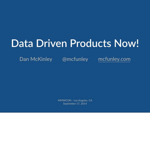Data driven-products-now | PDF