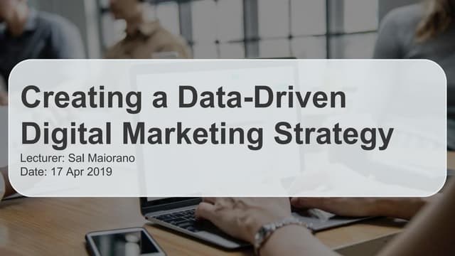 Data Driven Digital Marketing Strategy Ppt