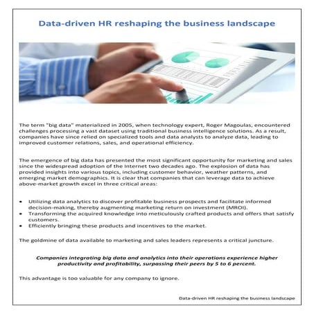 Data-driven HR reshaping the business landscape | PDF