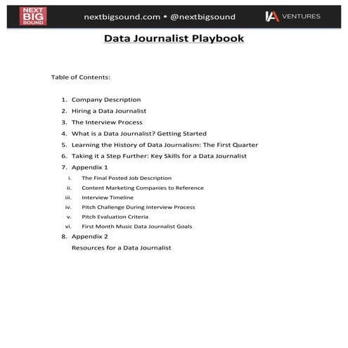 Data Journalist Playbook | PDF