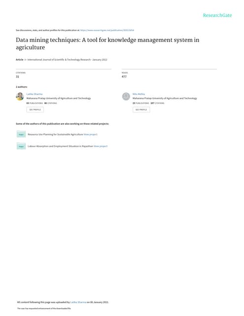 E-Agriculture - A Way to Digitalization | PDF