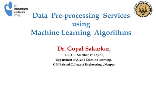 Data Preprocessing Using Machine Learning Pdf