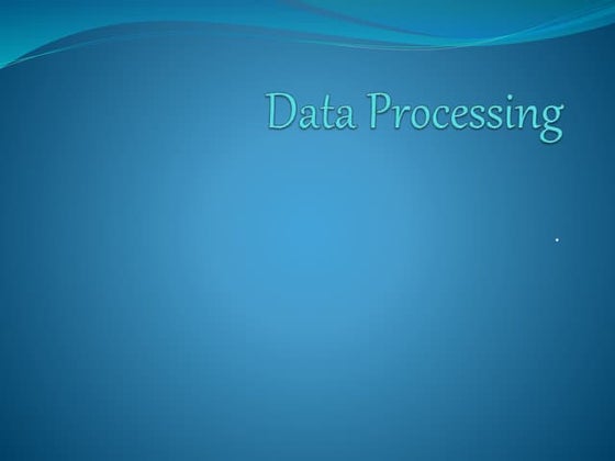 Data Processing Techniques.pptx | Databases | Computer Software and Applications