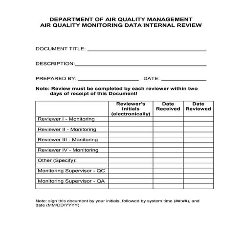 Sample Air Quality Report | PDF