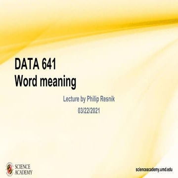 DATA641 Lecture 3 - Word meaning.pptx | Dogs | Pets