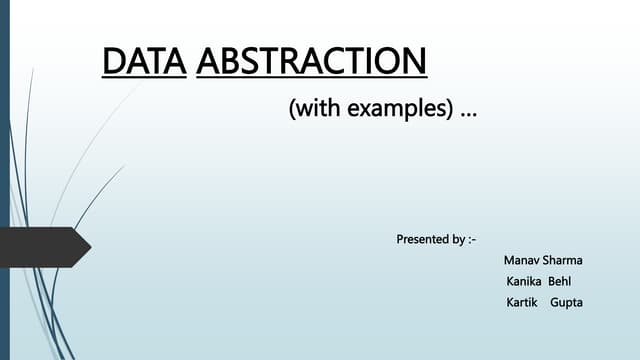 Data Abstractionpptx Computing Technology And Computing