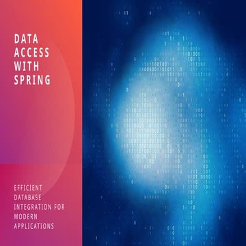 Data Access with Spring in Java Programming | PPTX