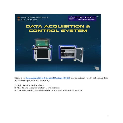 Data Acquisition & Control System _ Digilogic Systems Ltd | PDF