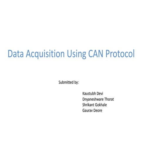 Data acquisition using can protocol | PPT