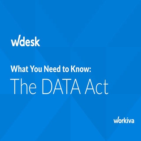 What You Need to Know: The DATA Act | PPT