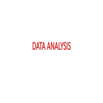 Chapter 10-DATA ANALYSIS & PRESENTATION | PPT