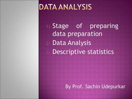 Chapter 10-DATA ANALYSIS & PRESENTATION | PPT