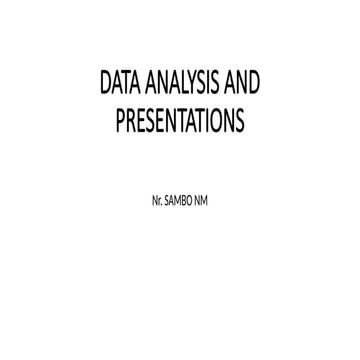 Unit 8 data analysis and interpretation | PPTX