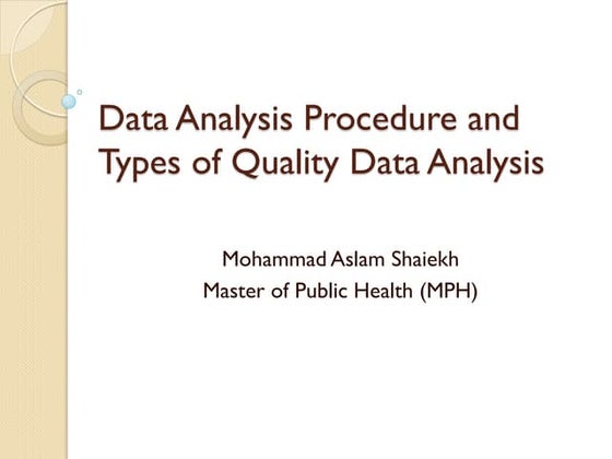 Summary of different approaches collection of coding and data analysis ...