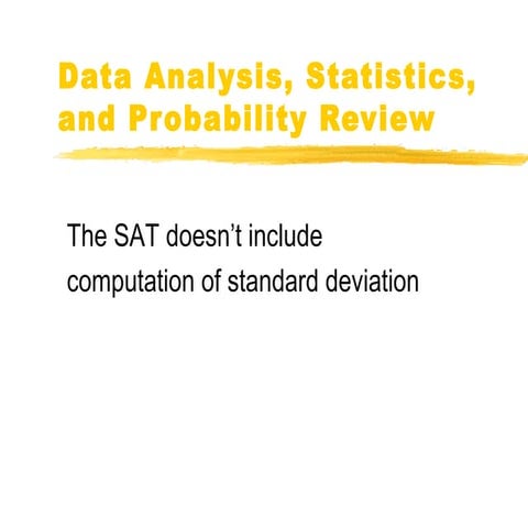 Data analysis, statistics, and probability review | PPT