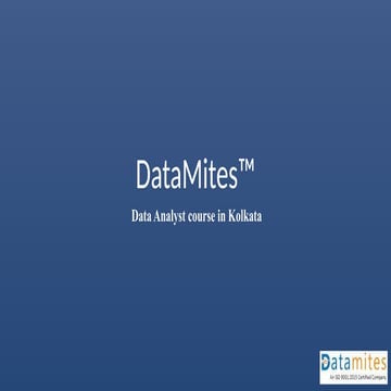 DataMites Data Analyst course in Kolkata | PPTX