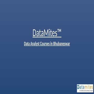 Data analyst Courses in Kanpur - (22-June-2026) | PPTX