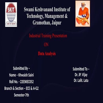 Data Analyst Intern-PPT ....It includes Overview Of Data Analytics | PPTX