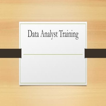 Data Analyst Training Pptx Details Of Data Analytics Course Pptx
