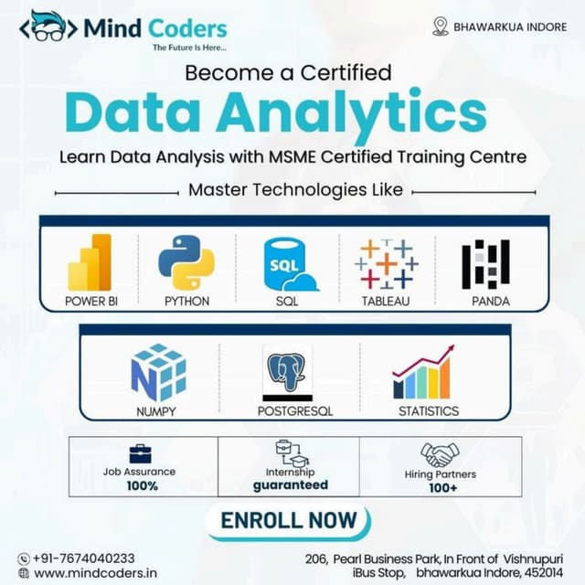 Enhance your career with MindCoders' Data Analytics course in Indore! | PDF