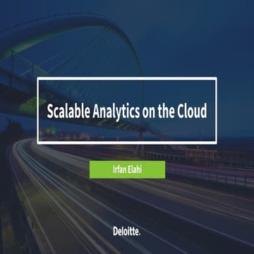 Scalable Analytics on the Cloud | PPT