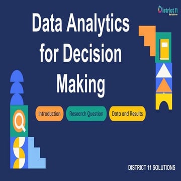 Importance of Data Analytics for Decision Making | PPTX