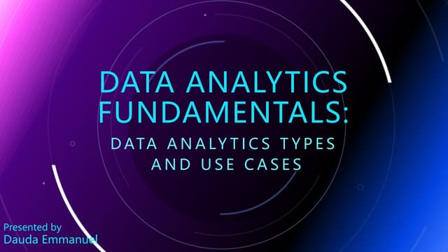 Data Analytics Fundamentals Data Analytics Typespotx