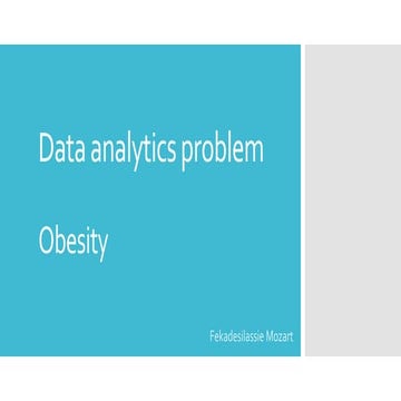 Estimation of Obesity Levels Based on Eating Habits and Physical ...