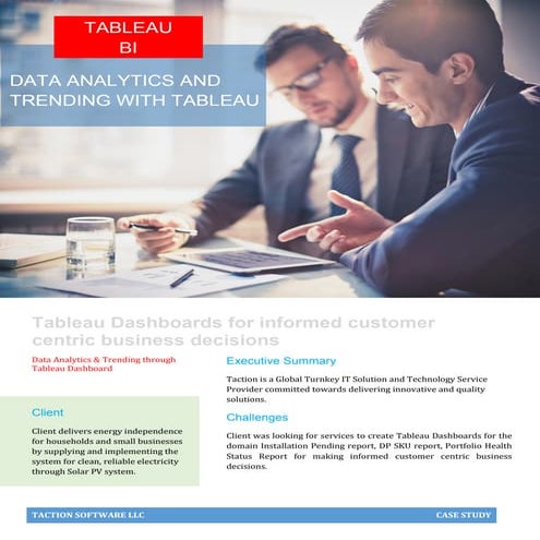 Case Study | Data Analytics & Trending with Tableau BI | PDF