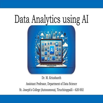 Data Analytics Using Ai Tools For Analysis Pptx