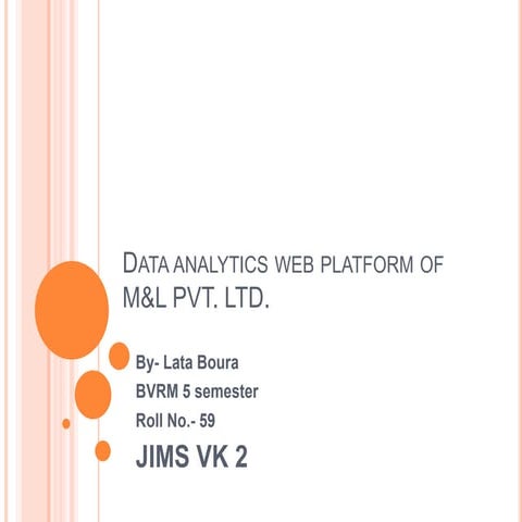 Data analytics web platform project | PPTX