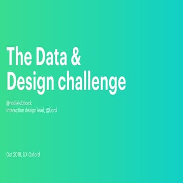 Data and design challenge | PPT