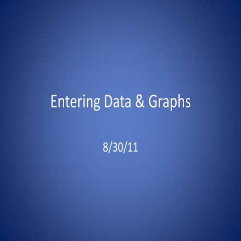 Data and graphs | PPTX
