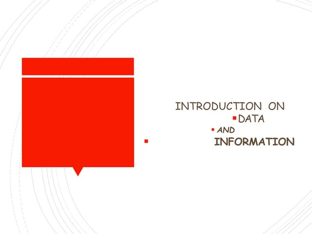 Data and information | PPTX