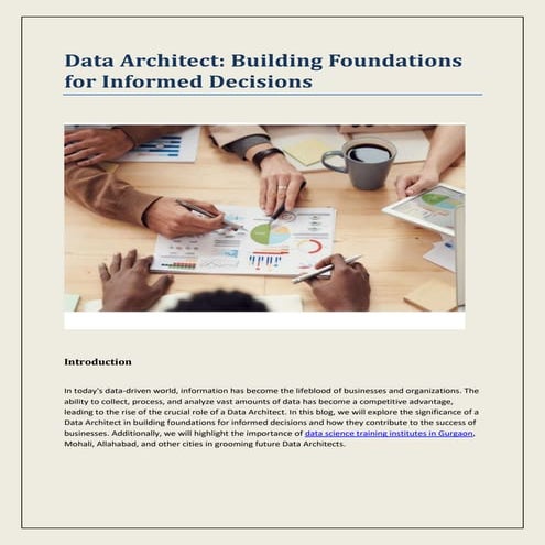Data Architect: Building Foundations for Informed Decisions | PDF