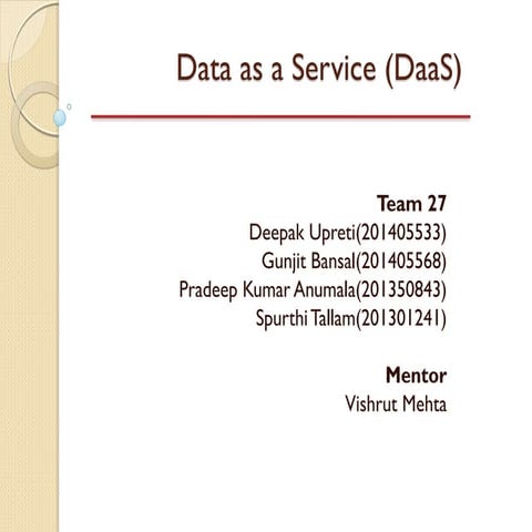Data as a service | PDF