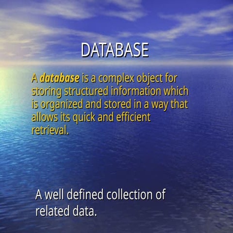 Comprehensive Overview of Databases and Database Management Systems | PPT