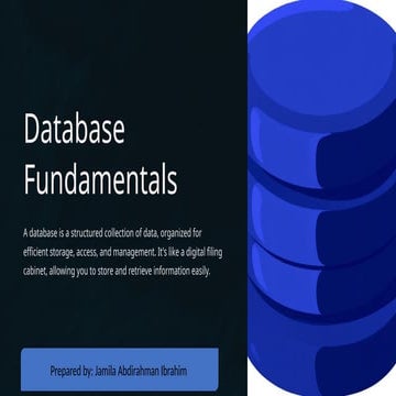 Database-Fundamentals.pptx( summary of database ) | PPT