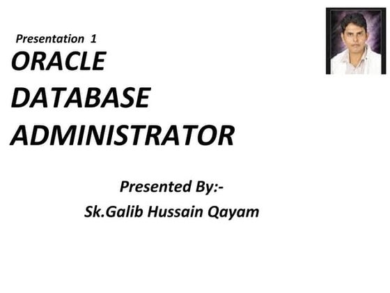 Database Administration Task Distribution Ppt