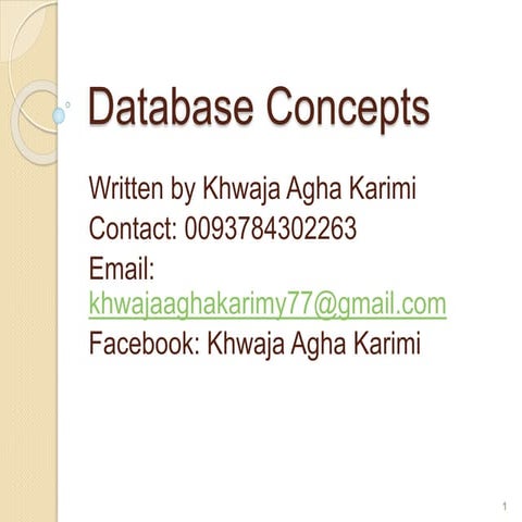 Database Administratore | PPT | Free Download