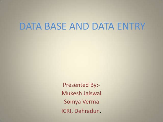 Database and types of database | PPTX