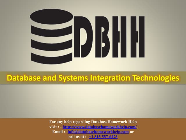 Database And Systems Integration Technologiespptx