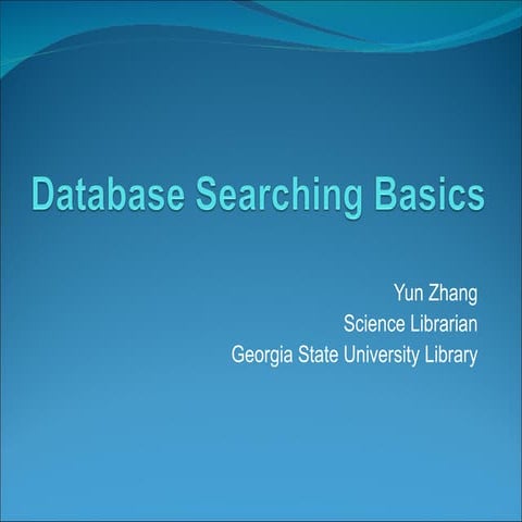 Database Searching Basics Ppt Databases Computer Software And Applications