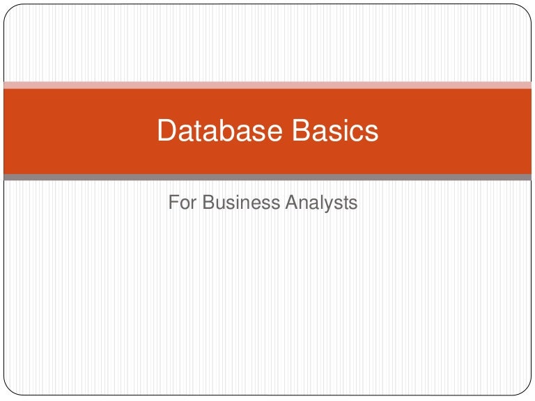 Database Basics