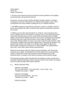 Transaction ও Concurrent execution | PPT