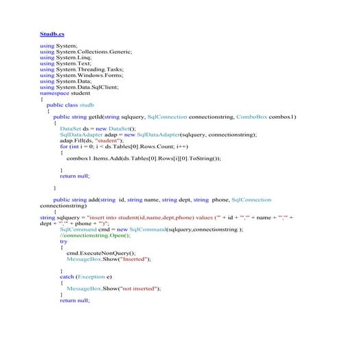 How To Create Database Component Enterprise Application Using C Lab Pdf 4868