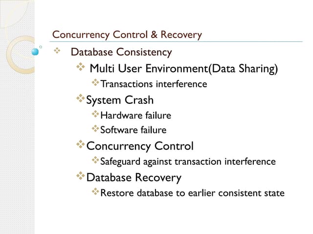 Database Concurrency Control And Recovery 1 Ppt 8224