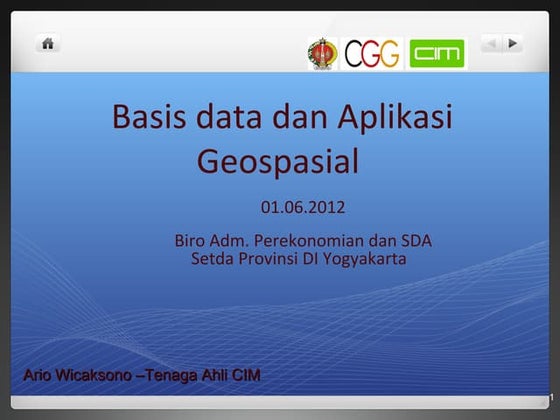 Teknologi, Data dan Informasi Geospasial | PPT