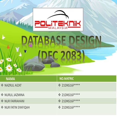 Database design - ENTITY RELATIONAL MODEL | PPT