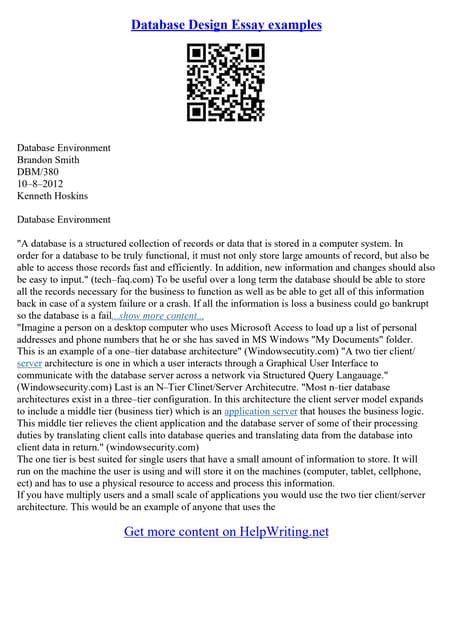 Differentiate between database types and capacities- (300 words)Soluti.docx